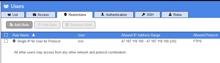 IP Restriction Examples